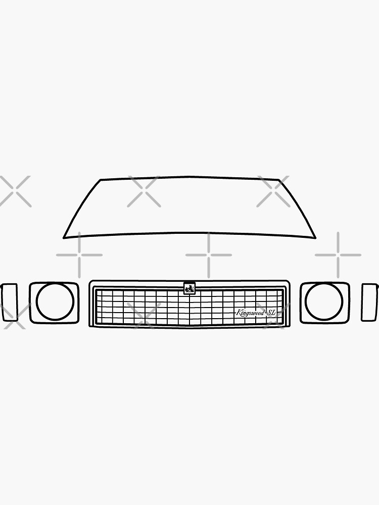 "Holden Kingswood 1970s classic car black outline graphic " Sticker for ...