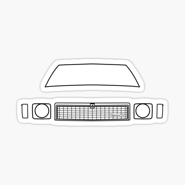 "Holden Kingswood 1970s classic car black outline graphic " Sticker for ...