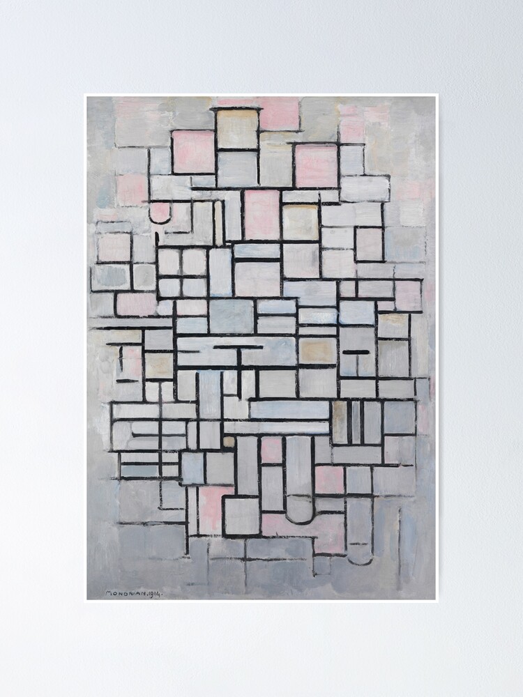 "Geometric and Aesthetic Classical Painting "Composition IV" " Poster ...