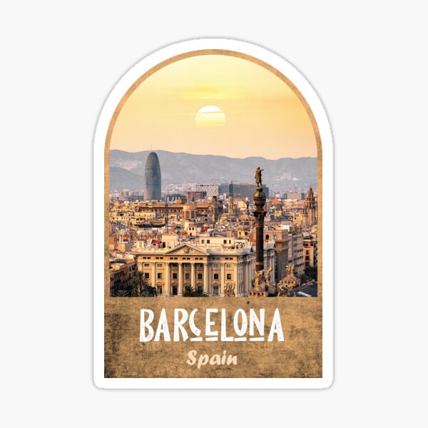 "Barcelona Spain City" Sticker by PostersStickers | Redbubble