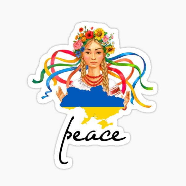 "Peace for Ukraine" Sticker for Sale by despertar-1111 | Redbubble