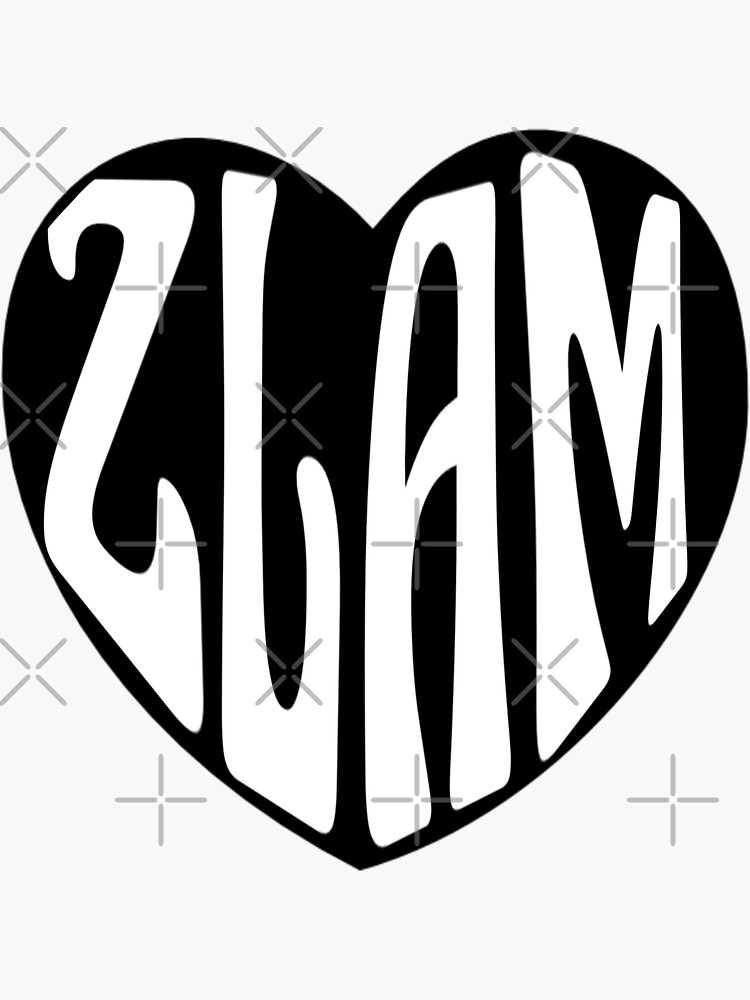 "ZLAM Heart" Sticker by amandaeg | Redbubble