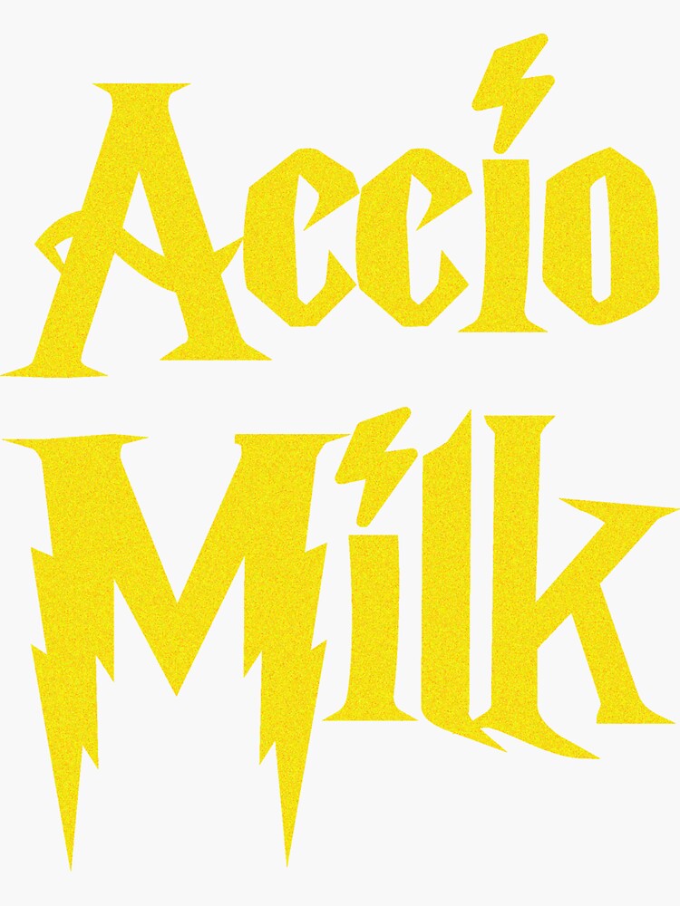 "Accio Milk baby casts a spell wizard funny magic saying" Sticker by ...