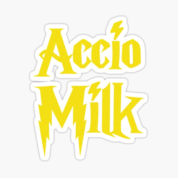"Accio Milk baby casts a spell wizard funny magic saying" Sticker by ...