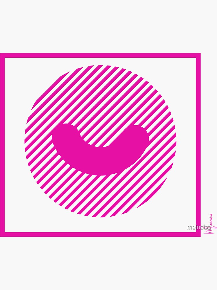 "Magenta square lined design" Sticker by meinsiss | Redbubble