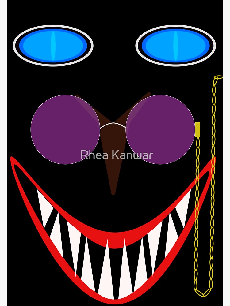"Classy demon smile" Sticker by R-A-creators | Redbubble