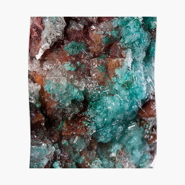 "Dark Rust & Teal Quartz" Poster by TheQuarry | Redbubble
