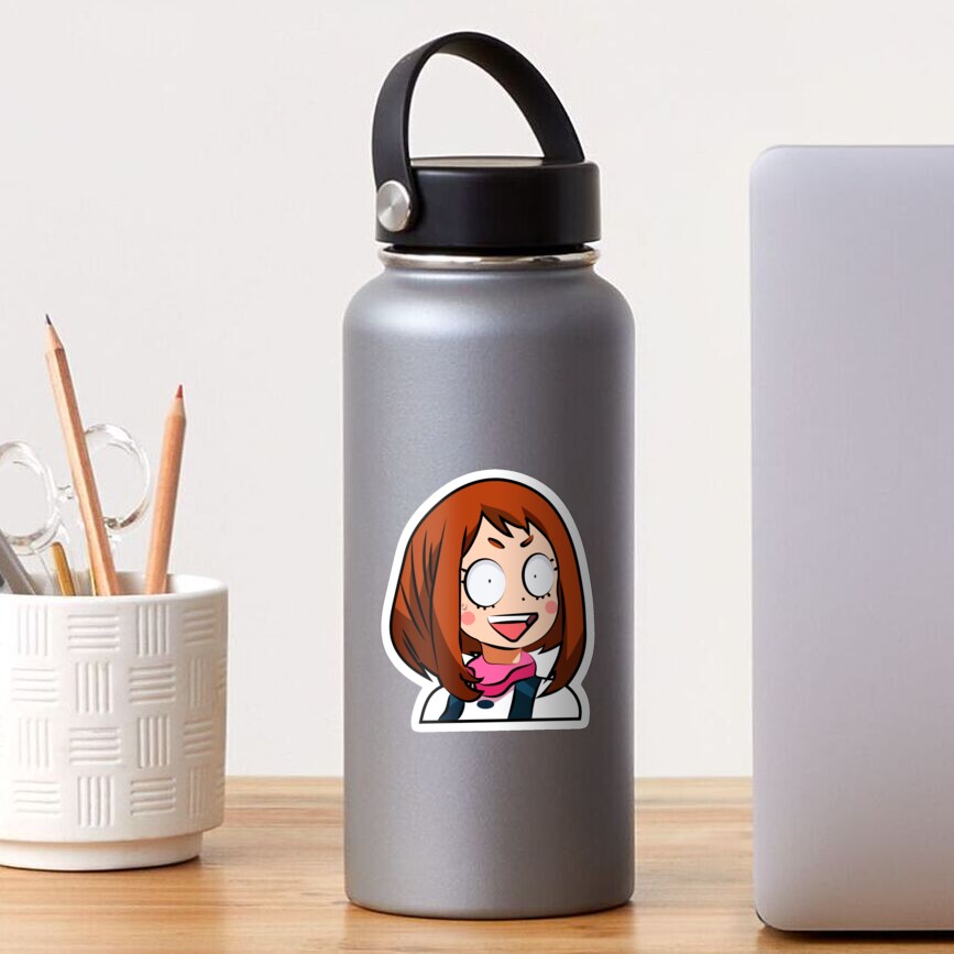 "Funny My Hero Academia Ochaco Uraraka Quotes design cool" Sticker for ...