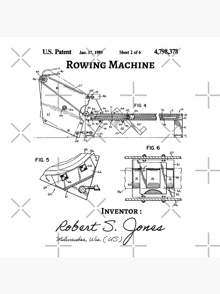 "Erg Rowing machine patent, ERG machine lover" Poster for Sale by ...