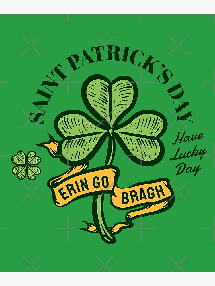 "Cute Four Leaf Clover, Erin Go Bragh, Éirinn Go Brách Harp, Funny Gift ...
