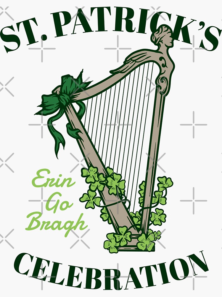 "Cute Irish Harp, Erin Go Bragh, Éirinn go Brách Harp, Funny Gift Idea ...