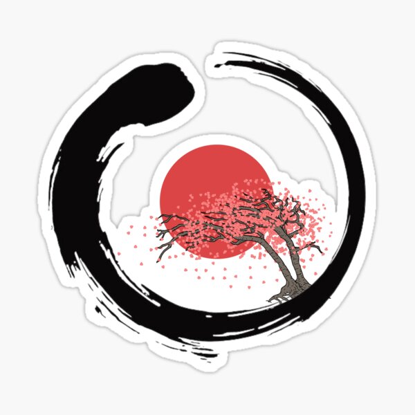 "Enso" Sticker by KaminnoArt | Redbubble