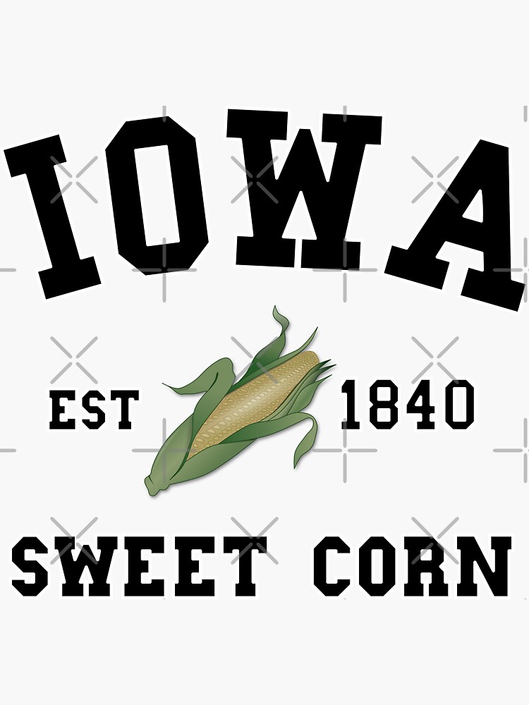 "Iowa Sweet Corn Design" Sticker for Sale by 486DesignCo | Redbubble