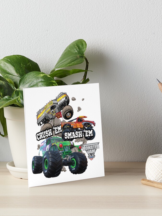 "Monster Jam Artwork Monster Trucks" Art Board Print for Sale by ...