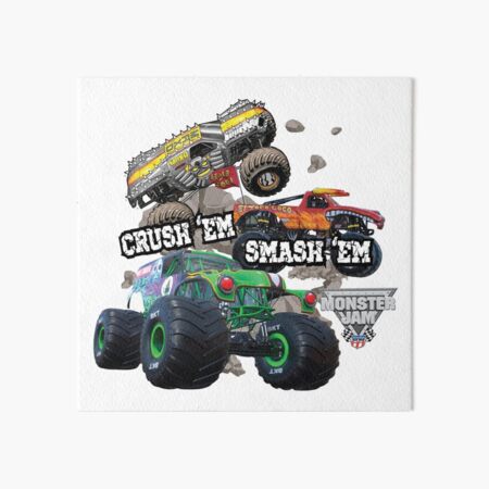 "Monster Jam Artwork Monster Trucks" Art Board Print for Sale by ...