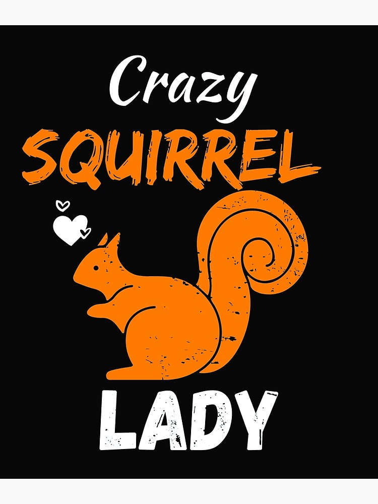"Crazy Squirrel Lady " Poster for Sale by SAIDDROP | Redbubble