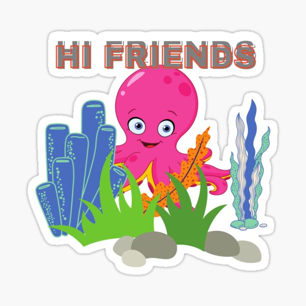 "OCTOPUS FRIEND" Sticker for Sale by RAINBOWMAGAZINE | Redbubble
