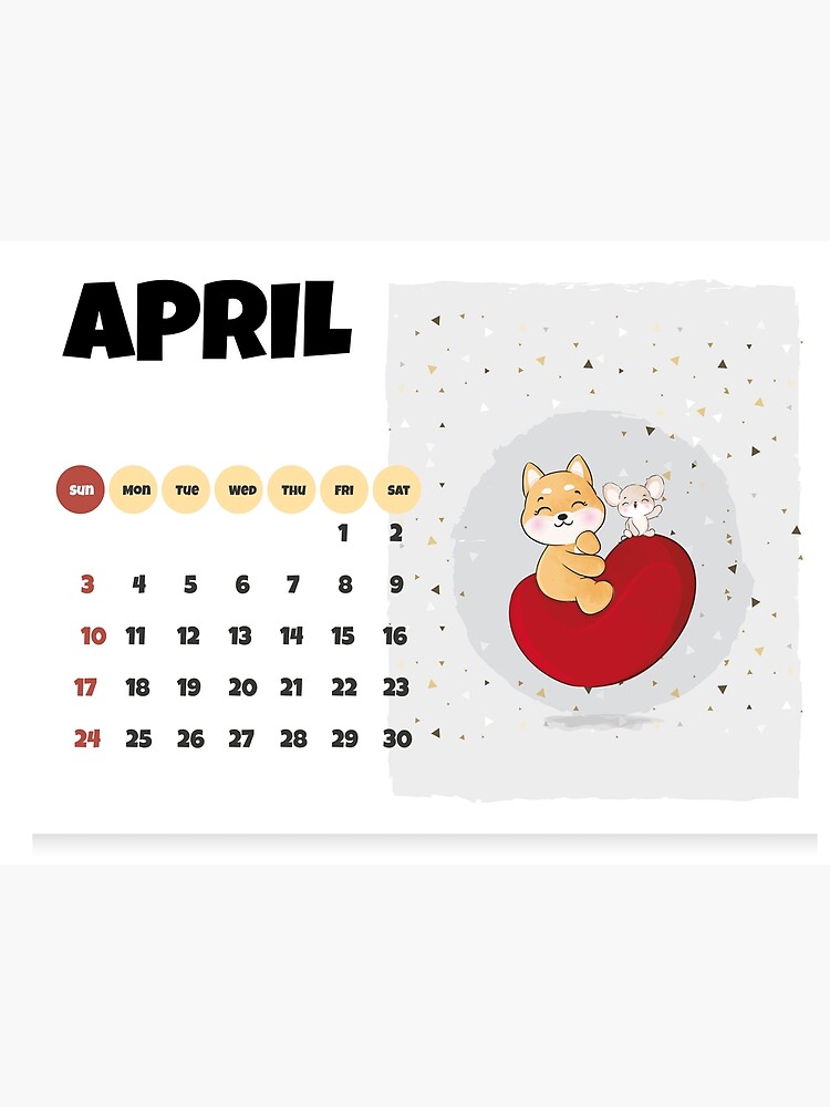 "april 2022 Mini Month calendar for bullet journal planner" Poster by ...