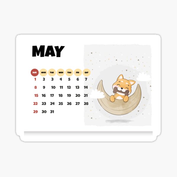 "may 2022 Mini Month calendar for bullet journal planner" Sticker for ...