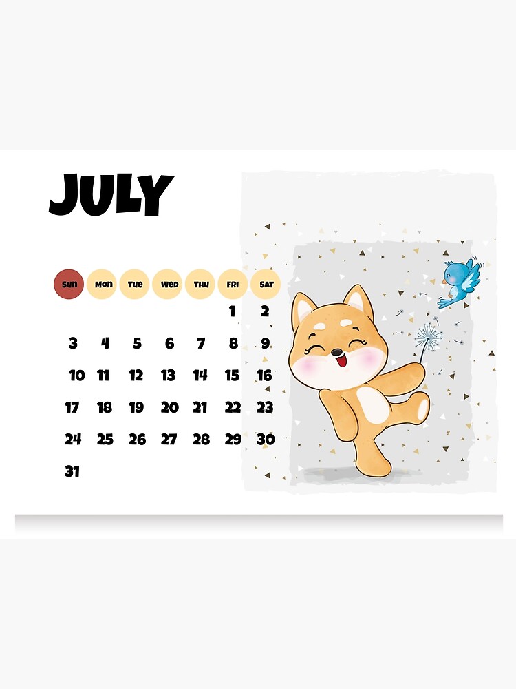 "july 2022 Mini Month calendar for bullet journal planner" Poster for ...