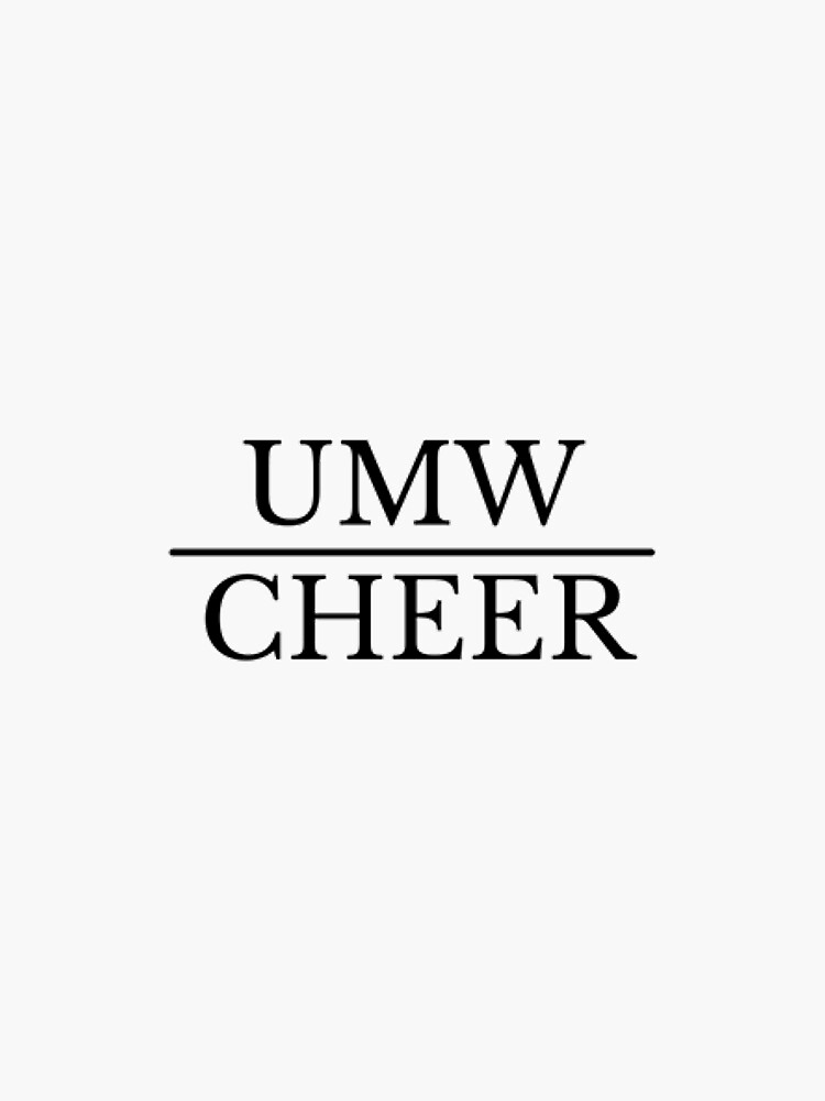"UMW Cheer new logo" Sticker by MaryWashCheer | Redbubble