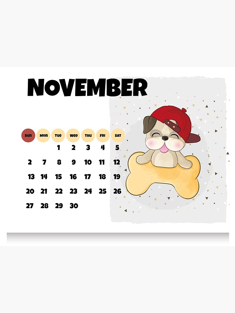 "november 2022 Mini Month calendar for bullet journal planner" Poster ...