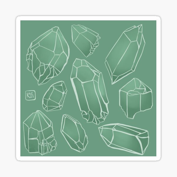 "crystal doodles" Sticker for Sale by DragonFruitFrog | Redbubble