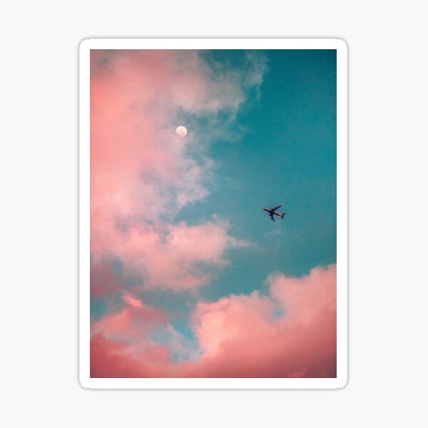 "Pink clouds" Sticker by Heybumblebee | Redbubble