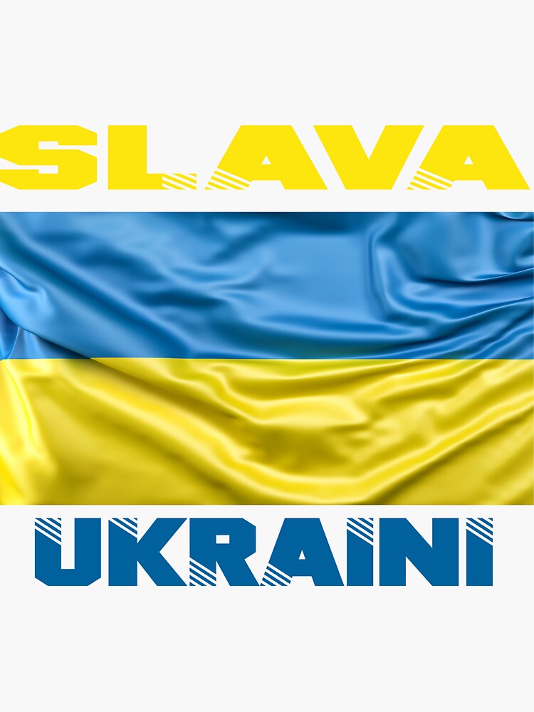 "slava ukraini" Sticker by boumshopper | Redbubble