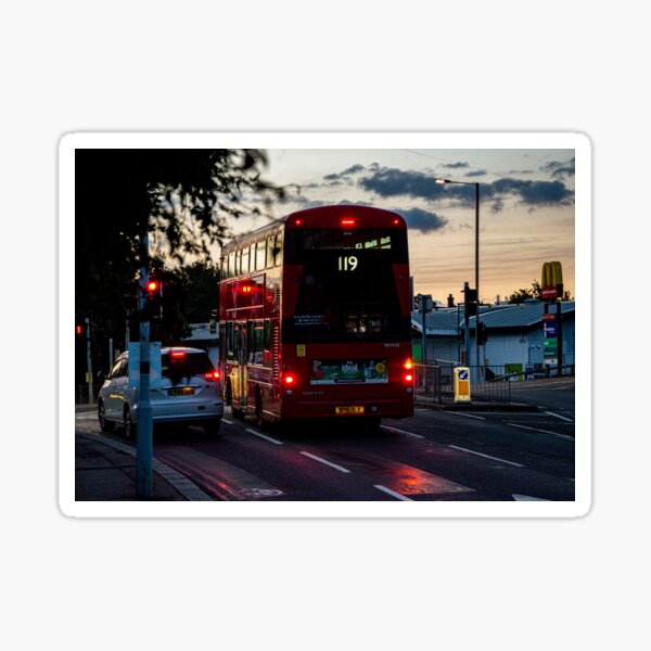 "Iconic London Bus" Sticker by Photo-B-Art | Redbubble