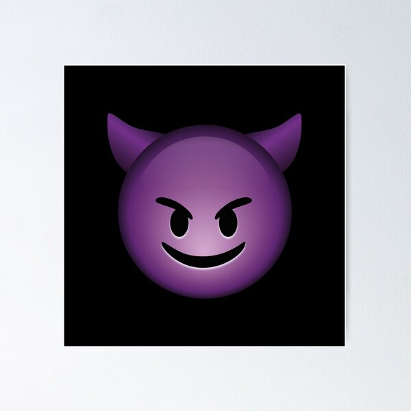 Evil Face Emoji Purple