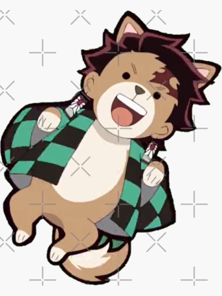 "Demon Slayer: Kimetsu no Yaiba - Tanjiro Dog" Sticker by Catmander ...
