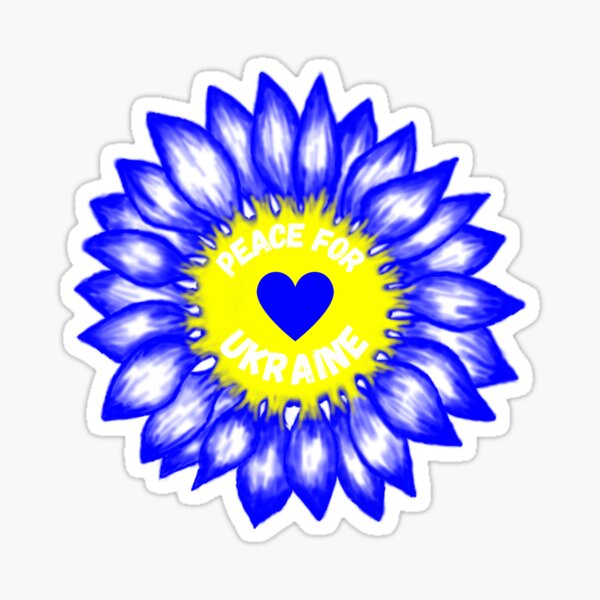 "Peace for Ukraine" Sticker for Sale by JustAskMom | Redbubble
