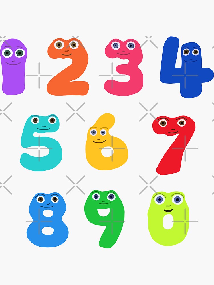 "Cbeebies Numberjacks artwork" Sticker for Sale by Phoebestorm | Redbubble