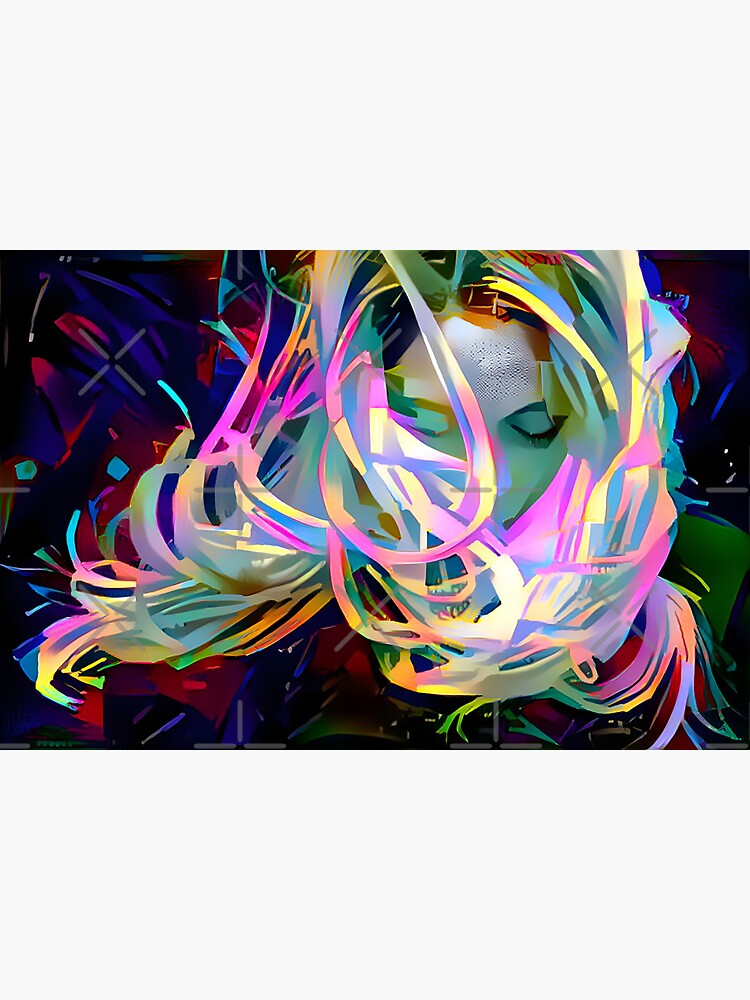 "Girl with long hair" Sticker by spacecharly | Redbubble