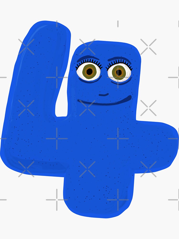 Pegatina «Cbeebies Numberjacks 4 obras de arte» de Phoebestorm | Redbubble