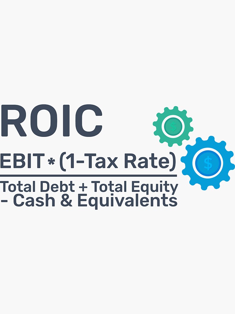 "ROIC - Return on Invested Capital Calculation (dark)" Sticker for Sale ...