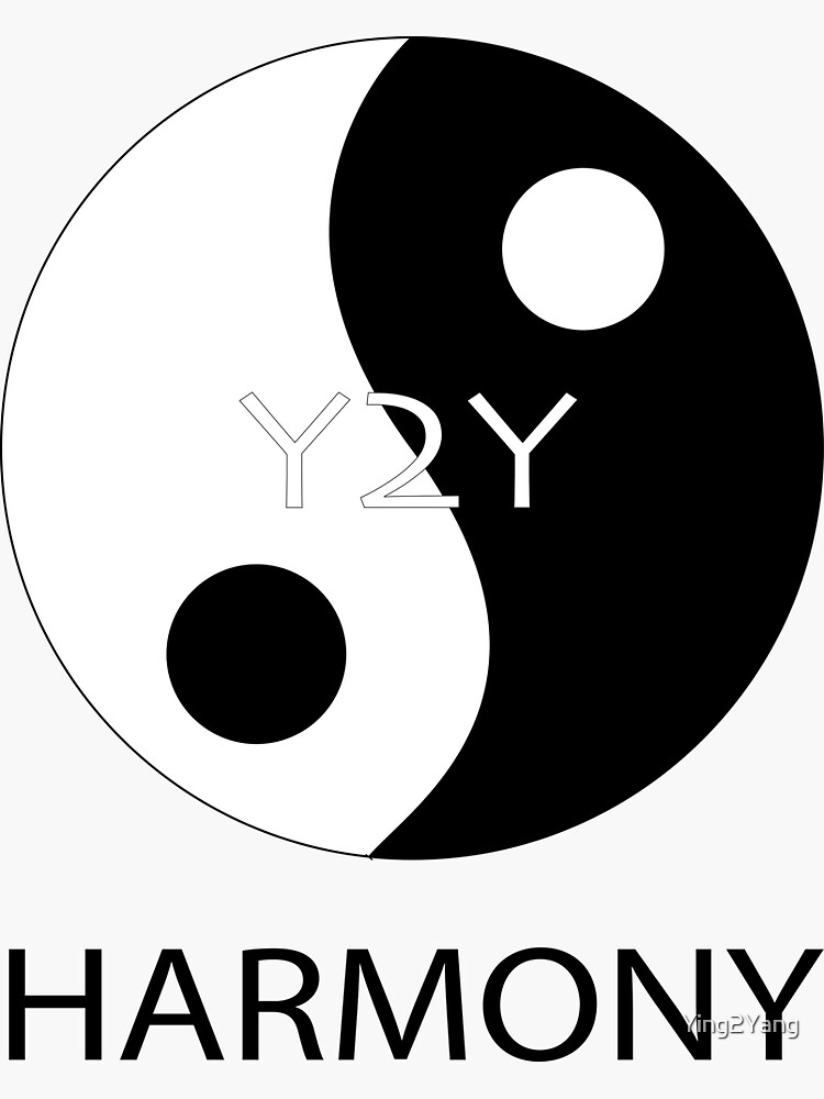 "Y2Y Harmony & Balance pocket sign" Sticker by Ying2Yang | Redbubble