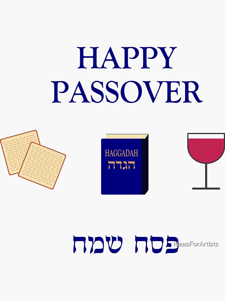 "Happy Passover Sticker Pack Pesach - matzah haggadah wine" Sticker by ...