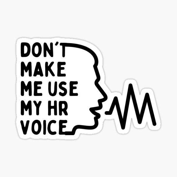 "HR Voice (Design #4) by hredofficial" Sticker for Sale by hredofficial ...