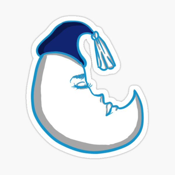 "Sleeping Moon" Sticker for Sale by Capri264 | Redbubble
