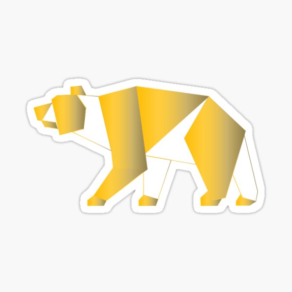 "Golden Bear outline" Sticker by BergCreative | Redbubble