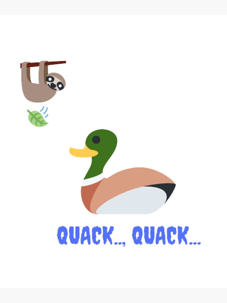 "Quack Quack DUCK with MONKEY" Poster for Sale by Rummydesign | Redbubble