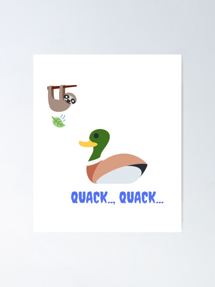 "Quack Quack DUCK with MONKEY" Poster for Sale by Rummydesign | Redbubble
