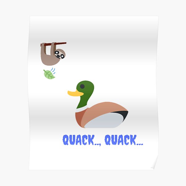 "Quack Quack DUCK with MONKEY" Poster for Sale by Rummydesign | Redbubble