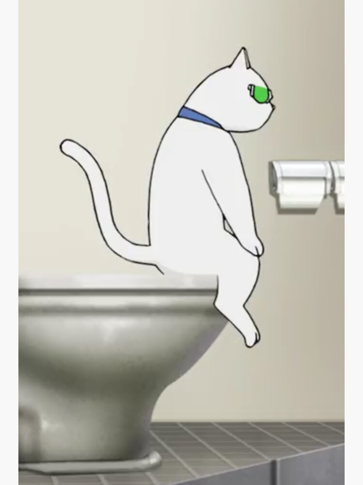 "saiki k toilet cat Sticker" Sticker for Sale by EmreAlver | Redbubble