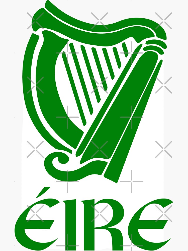 "Eire Irish Origin Gaelic Name St Patricks Day Quote With Celtic Harp ...