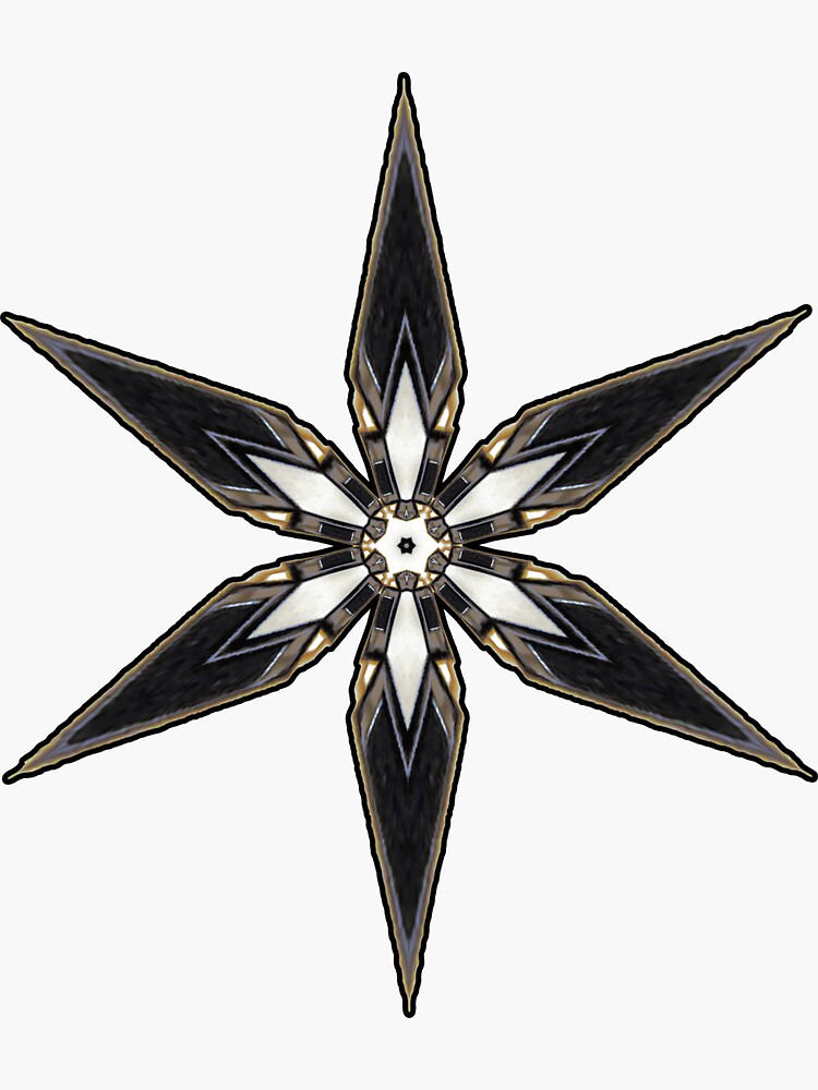 "Snowflake Shuriken Piano" Sticker by outkast-oasis | Redbubble