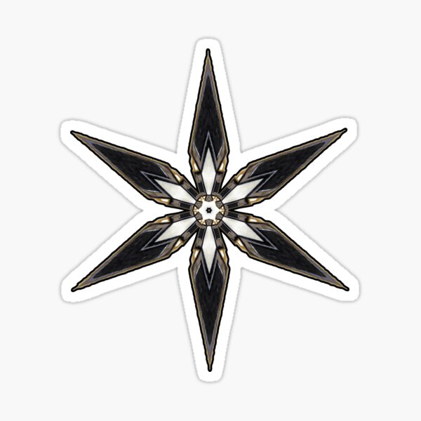 "Snowflake Shuriken Piano" Sticker by outkast-oasis | Redbubble