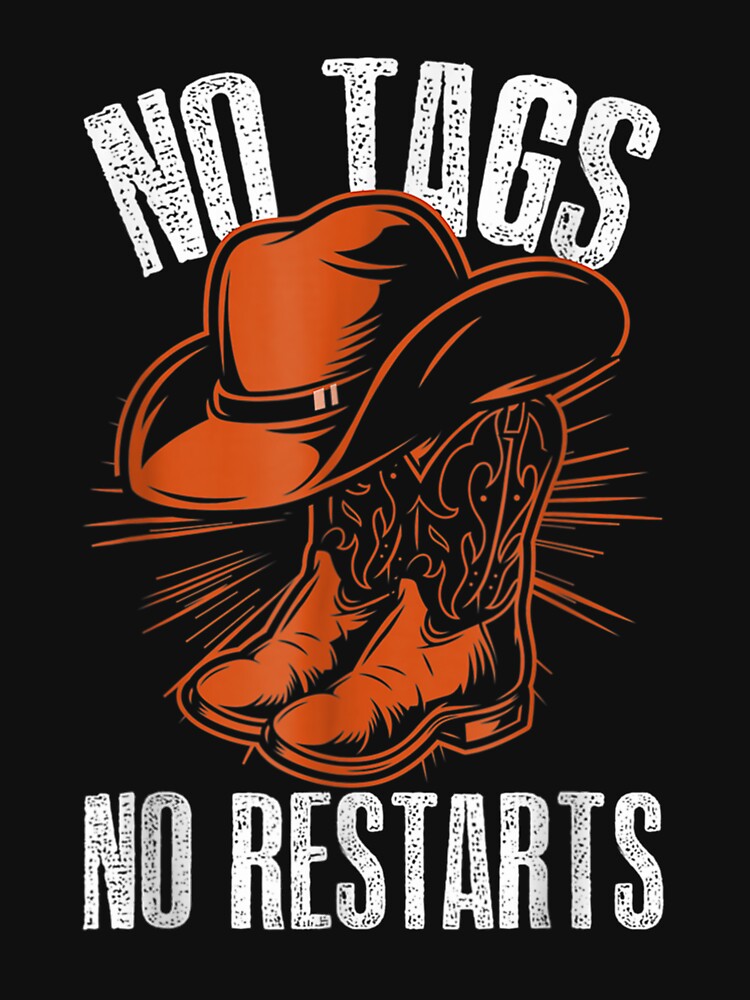 "No Tags No Restarts Line Dancing Cowboy Hat Country Music" Classic T ...